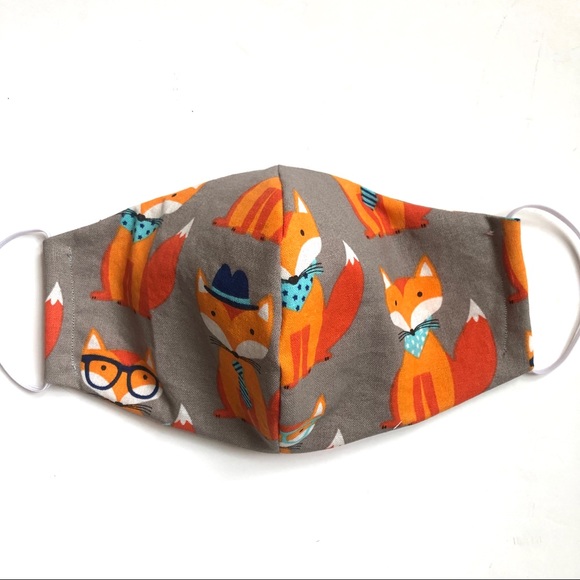 Accessories | New Adult Small Fox Print Face Mask Cotton | Poshmark